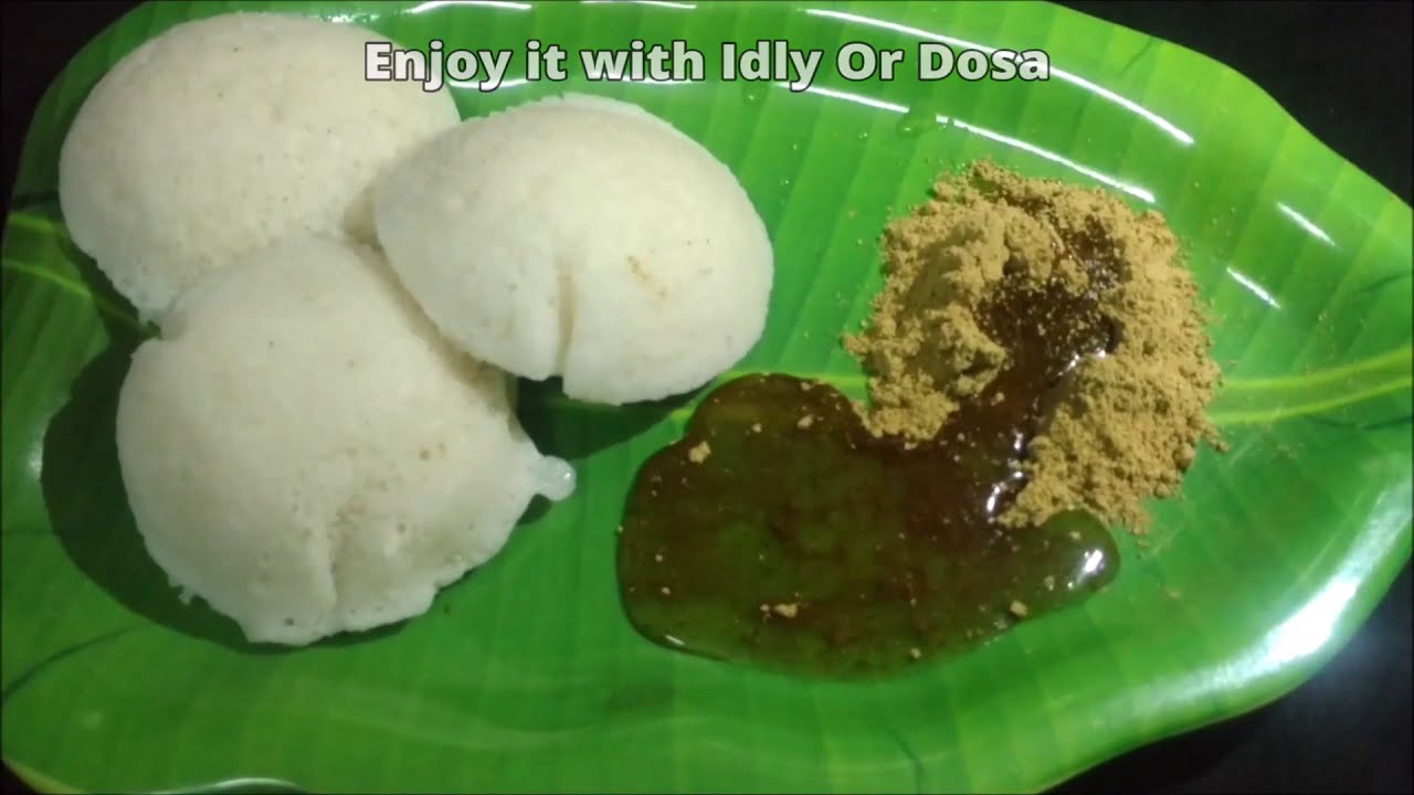 Idli Powder / Ildy Powder Recipe - YouTube