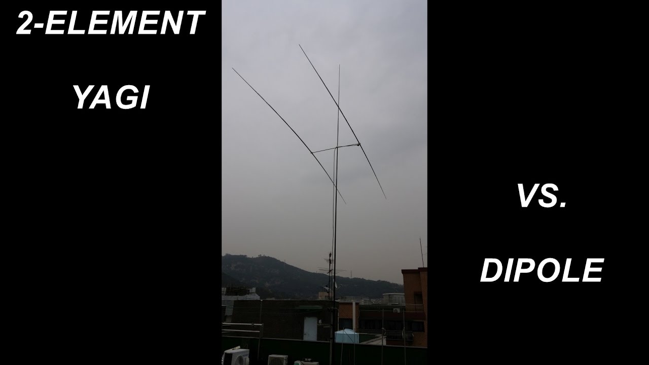 Difference between 2-element Yagi vs. Dipole - YouTube