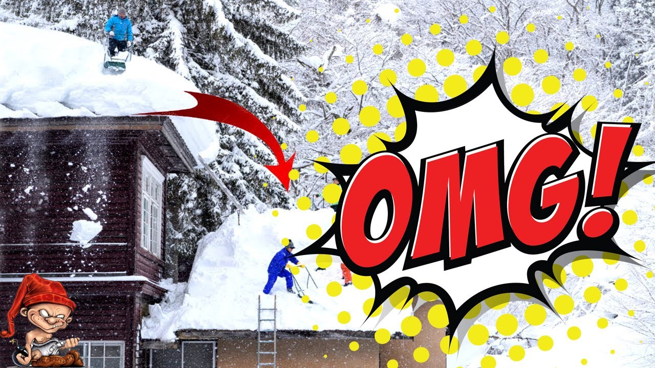 TOP Dangerous Snow Falling on Head & Cars - Amazing Snow Sliding Off ...