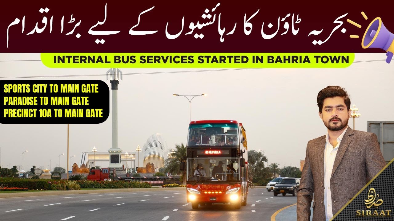 Good News | Internal Bus Services Started in Bahria Town Karachi ...