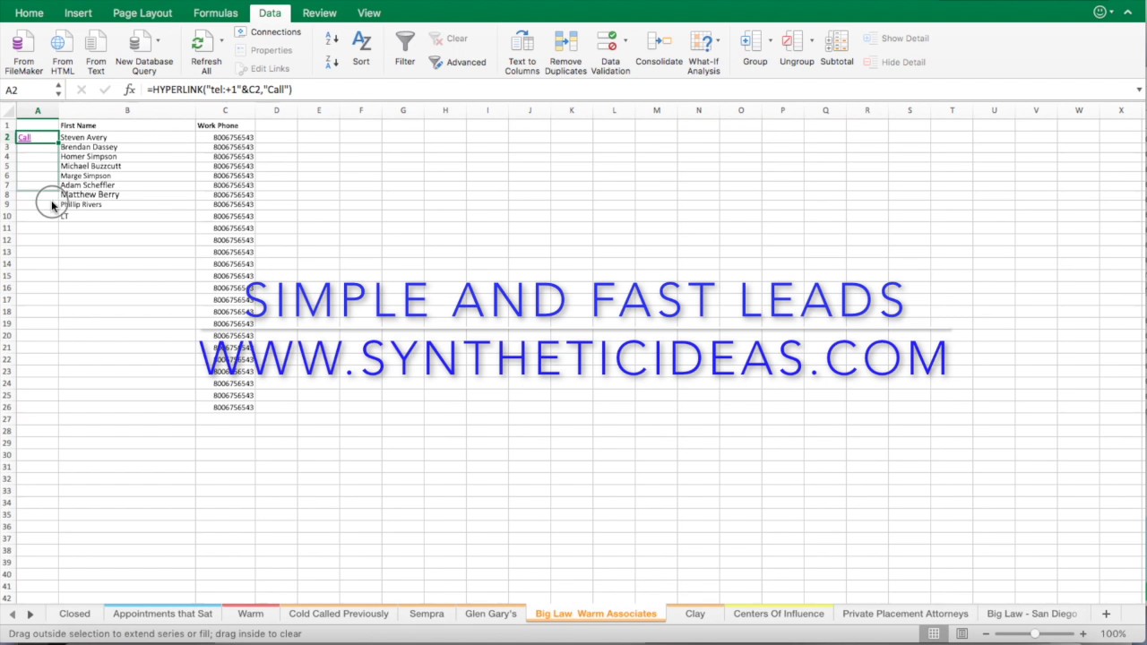 USE EXCEL AS A POWER DIALER - www.syntheticideas.com - YouTube