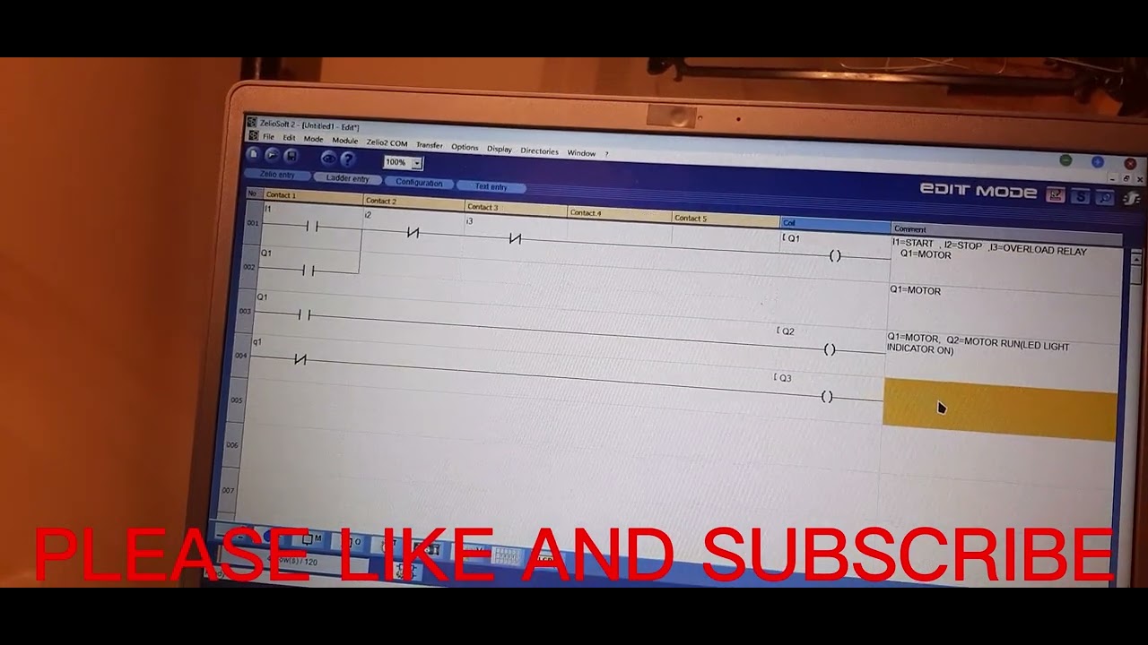 SCHNEIDER PLC START STOP LADDER SIMULATION #schneiderelectric # ...