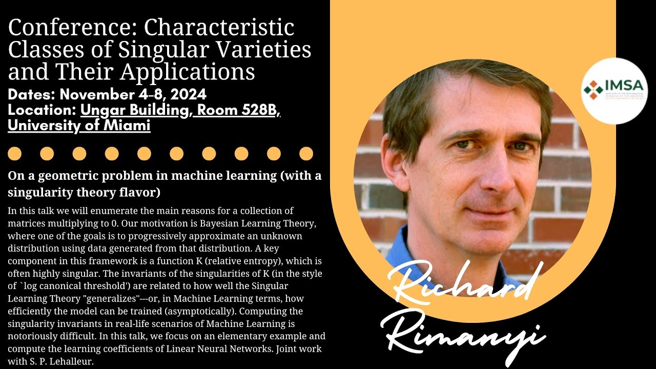 Richard Rimanyi, UNC: On a geometric problem in machine learning (with ...