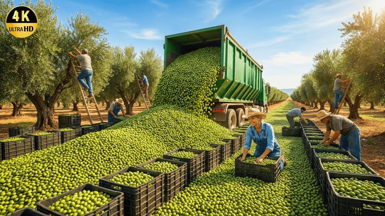How Farmers Grow and Harvest Millions of Tons of Olives for Olive Oil ...