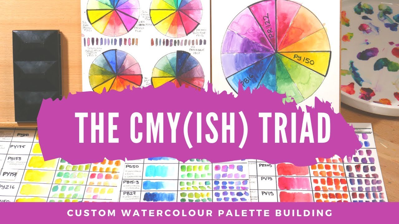 Watercolour Palette Building III: Choosing a CMY Primary Triad - YouTube