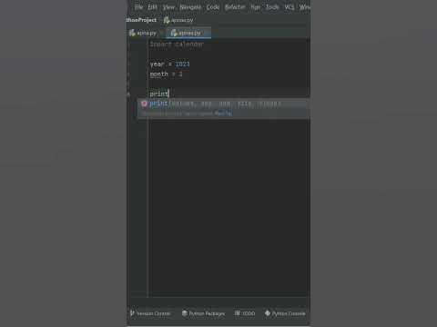 Display Calender using Python Code #shorts #coding #programming ...