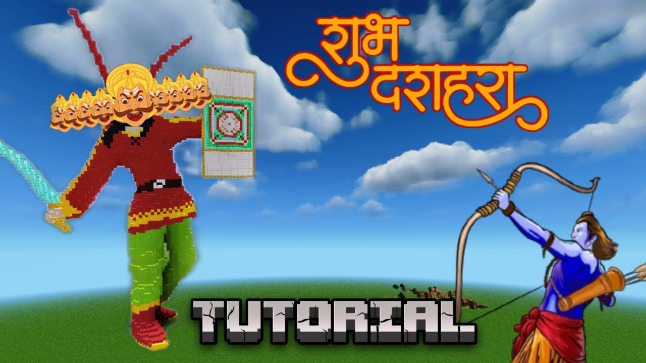 I Build 3D Ravan Statue In Minecraft // How To make Ravan Statue ...