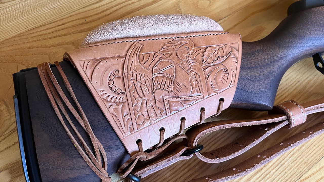 Making A Custom Leather Rifle Cheek Rest - Using A Wet Mold - YouTube