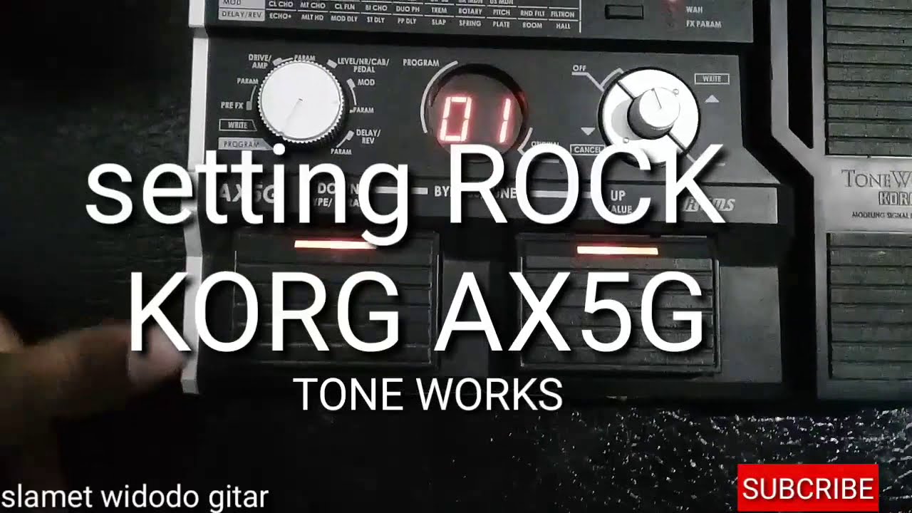 SETTING ROCK - EFEK - KORG AX5G - YouTube
