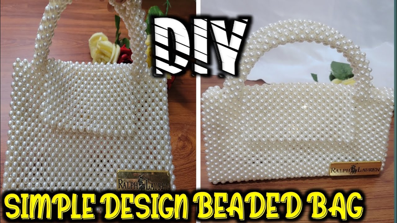 How to make a simple design beaded bag😍😍//tutorial//Part 1 - YouTube