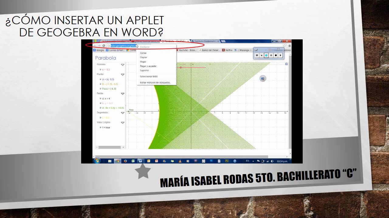 cómo insertar un Applet de Geogebra en - YouTube