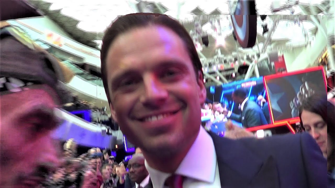 SEBASTIAN STAN ('Bucky') signs a TeamCap Shield for a Children's ...