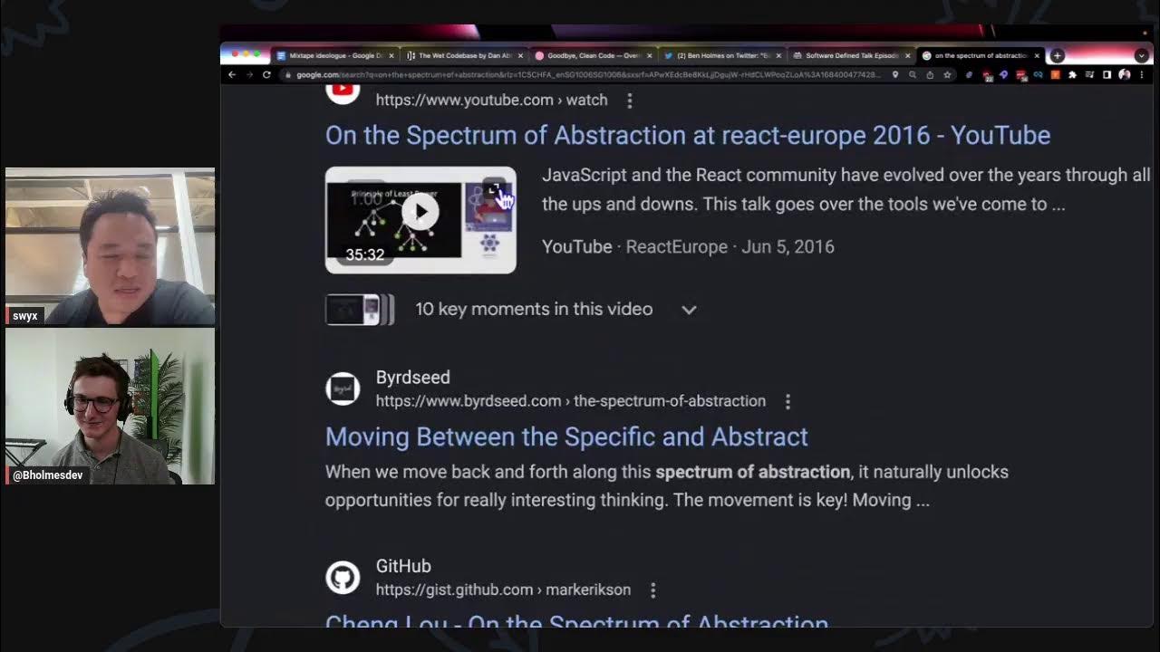 [Mixtape with Ben and Swyx] Dan Abramov - the WET codebase - YouTube