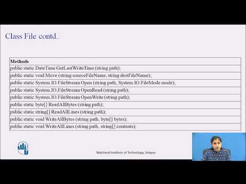 File class and Directory class in C#.NET - YouTube