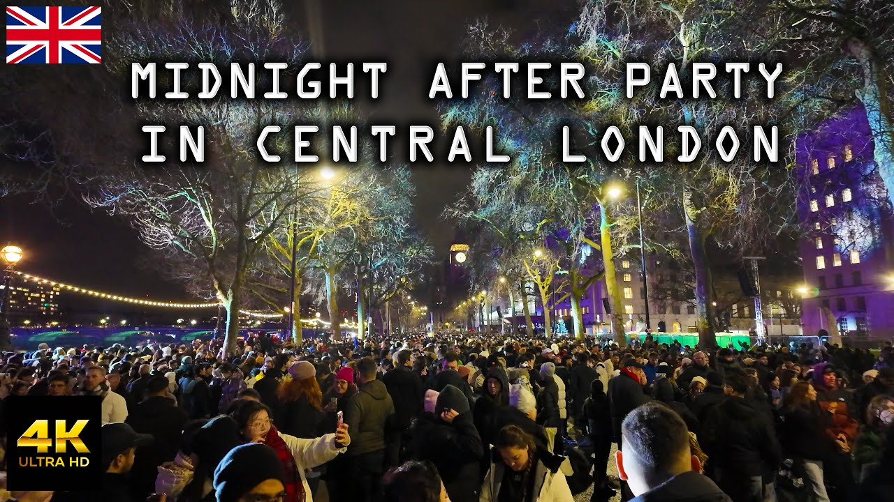 First Moments of 2024 in Central London 🇬🇧 People Partying After ...