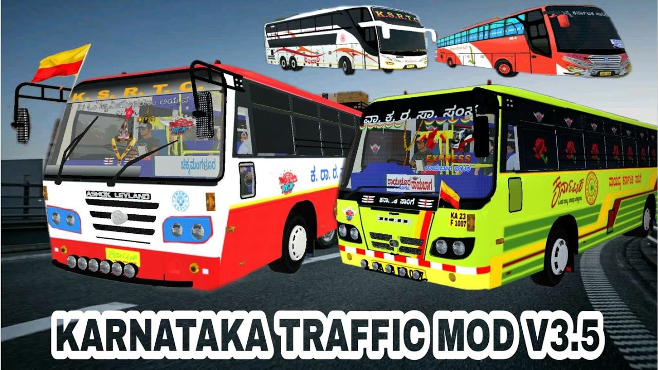 karnataka traffic mod for v 3.5 bus simulator Indonesia | ksrtc livery ...