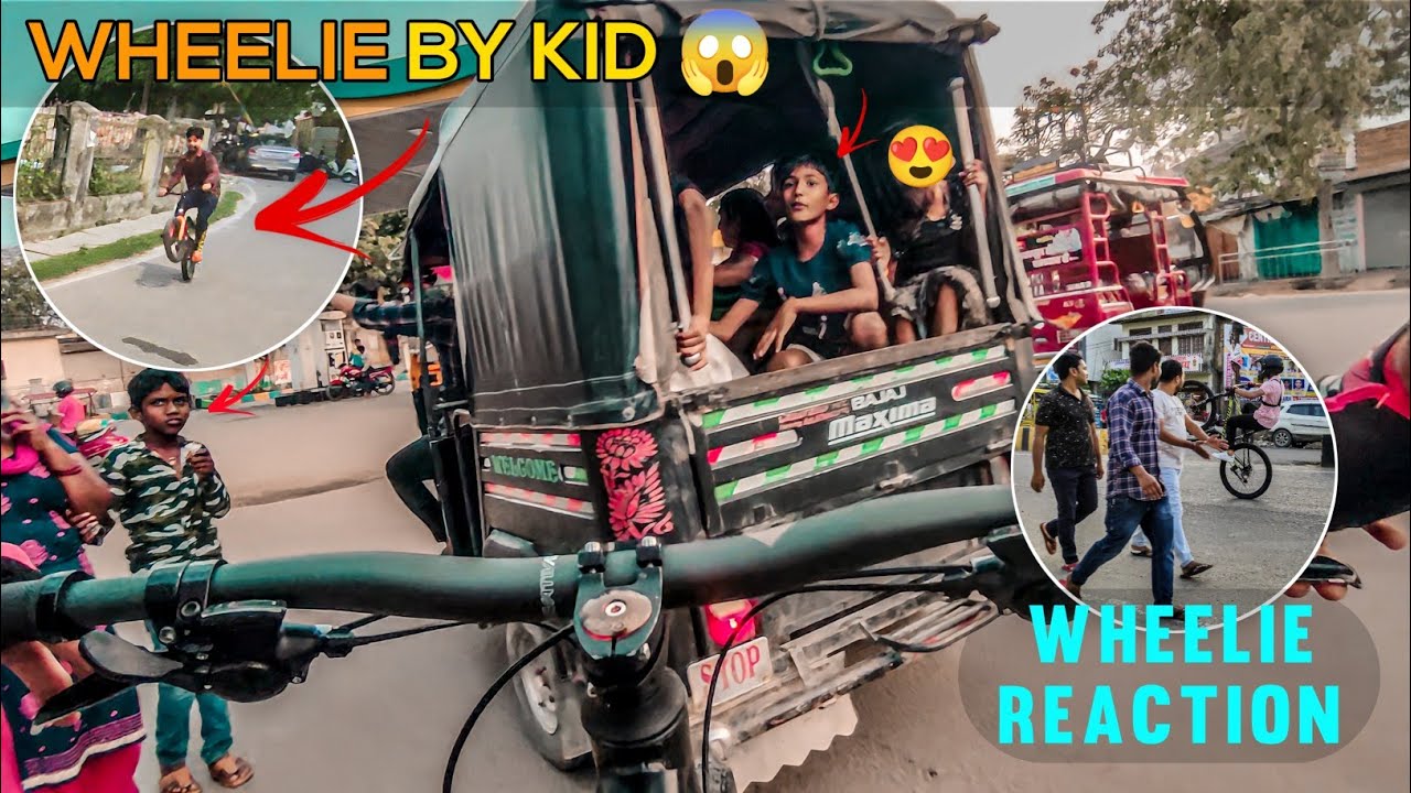 Wheelie Reaction on Road 😍| Kid do Wheelie 🔥| Kids Crazy Reaction 🤩 ...