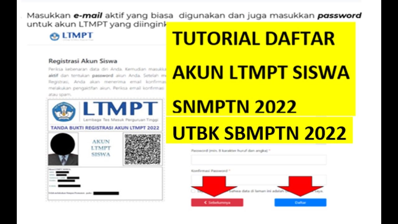 TUTORIAL DAFTAR AKUN LTMPT 2022 - YouTube