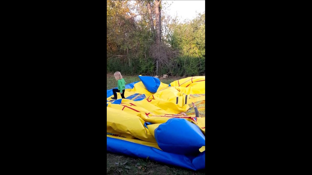 Deflating the Bounce House - YouTube
