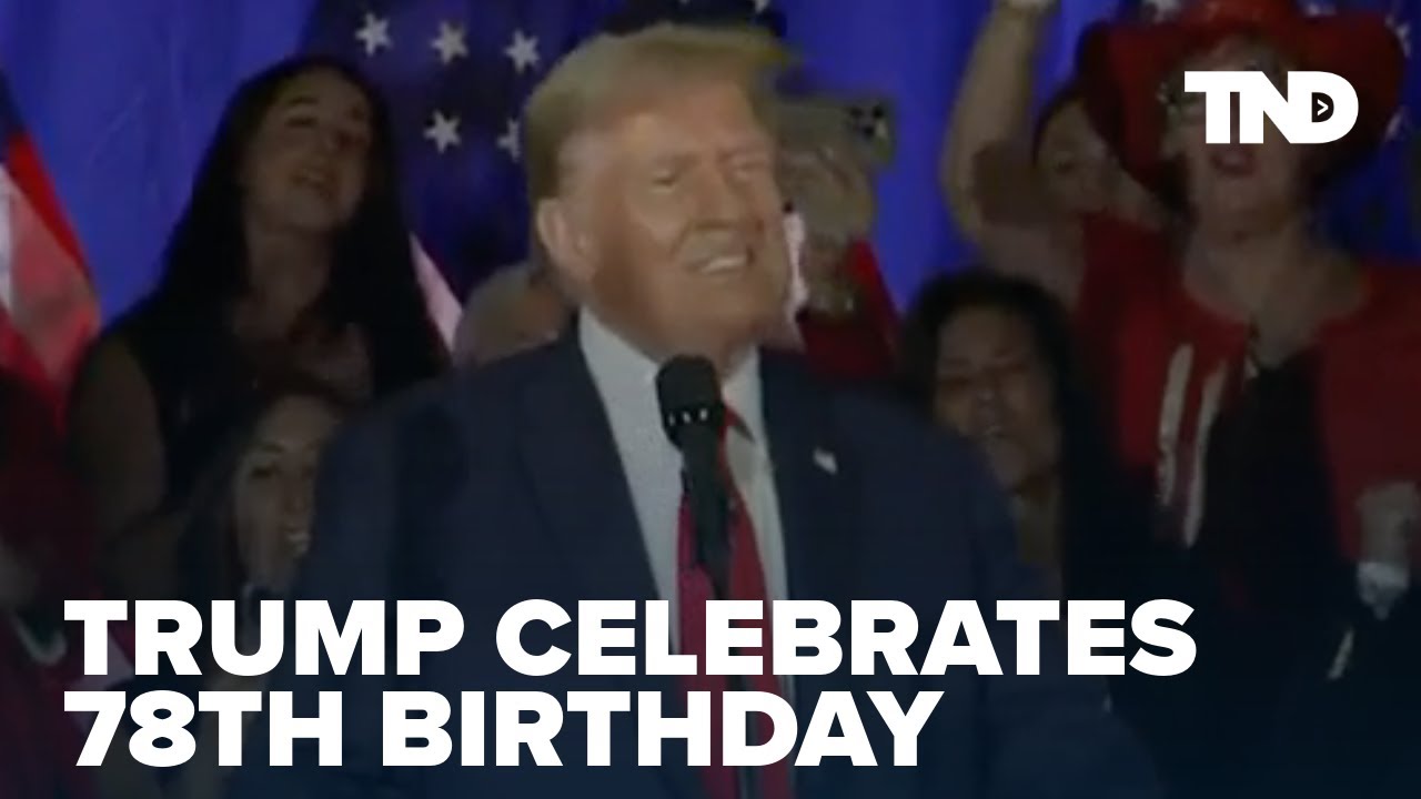 Trump celebrates 78th birthday at Club 47 event in Florida - YouTube