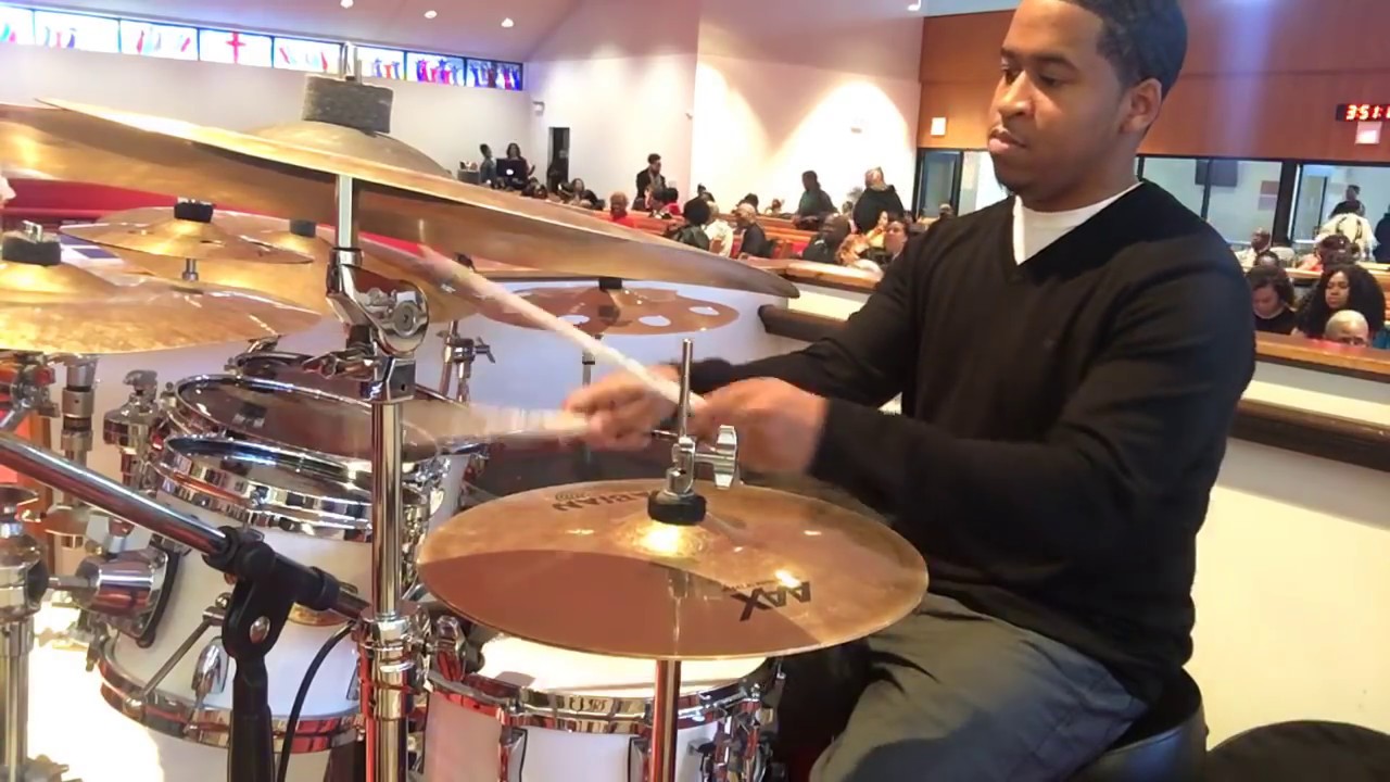 Joshua Crawford on drums live - YouTube