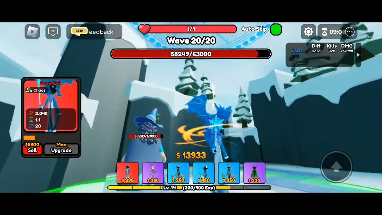 Stickman TD Snow Evil lvl 10 showcase - YouTube