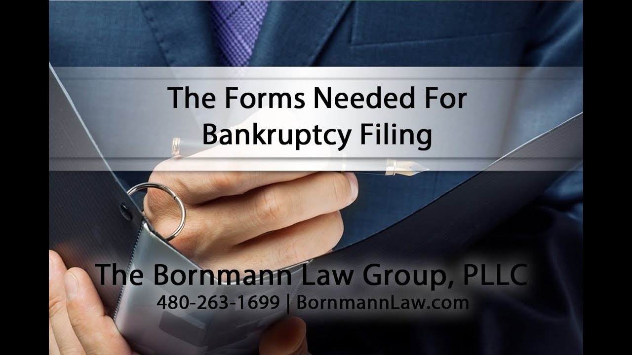 The Forms Needed For Bankruptcy Filing - YouTube