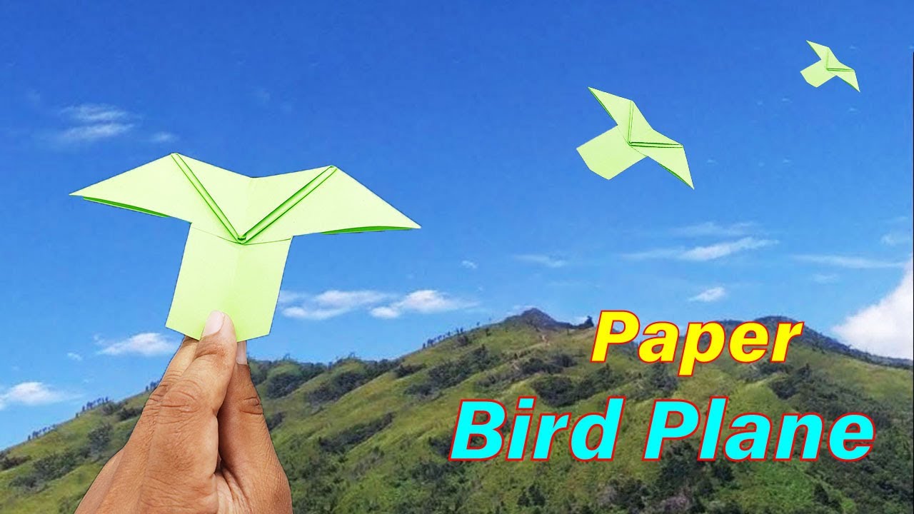 New Flying Bird Airplane - How to Make Paper Bird Plane - YouTube