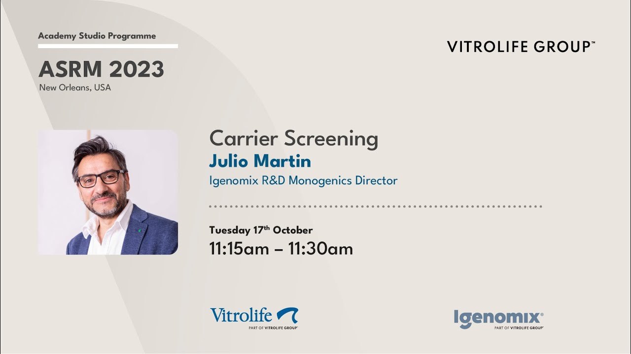 Academy Studio Vitrolife Group ASRM Carrier Screening - YouTube
