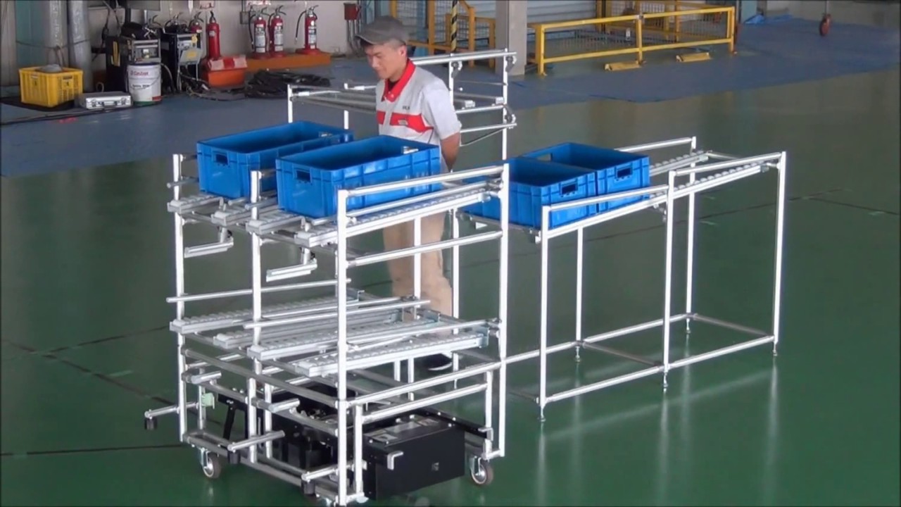 AGV with Karakuri Chuter - YouTube