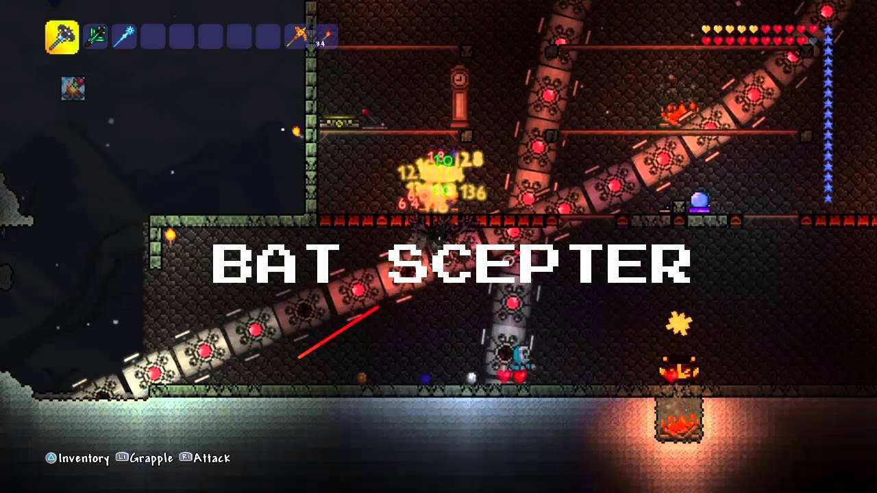 Terraria - Razorpine vs Bat Scepter - YouTube