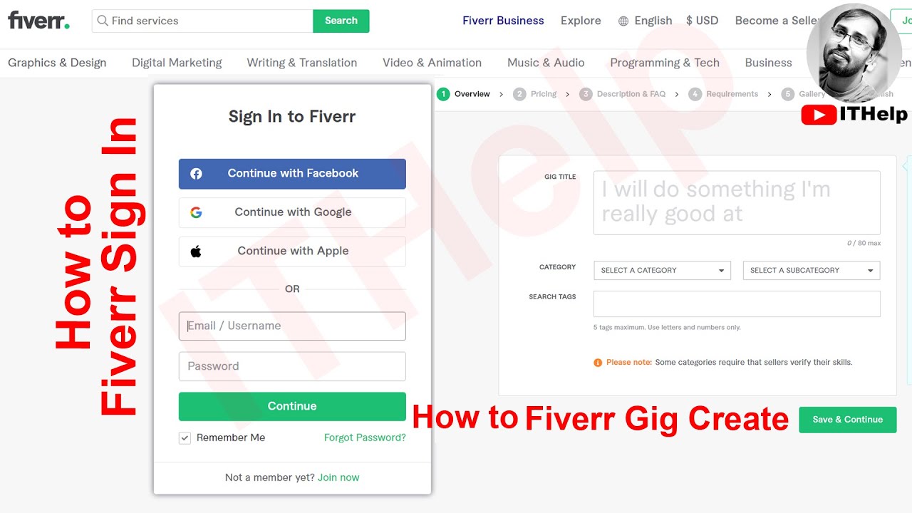 How to create Fiverr Account || How to create Fiverr Account & Gig step ...