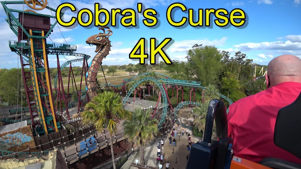 Cobra's Curse Roller Coaster - 4K POV - Busch Gardens Tampa [Theme Park ...
