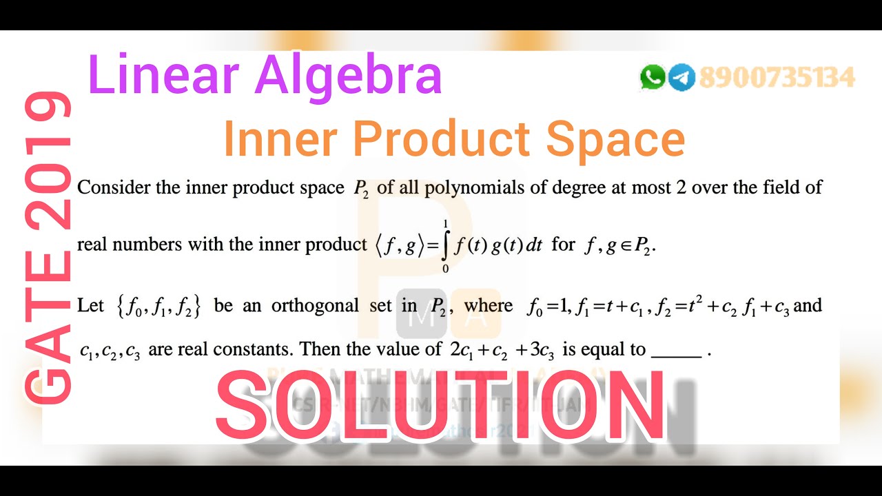 Gate 2019 Linear Algebra Solution | by Pure Mathematical Academy | by ...