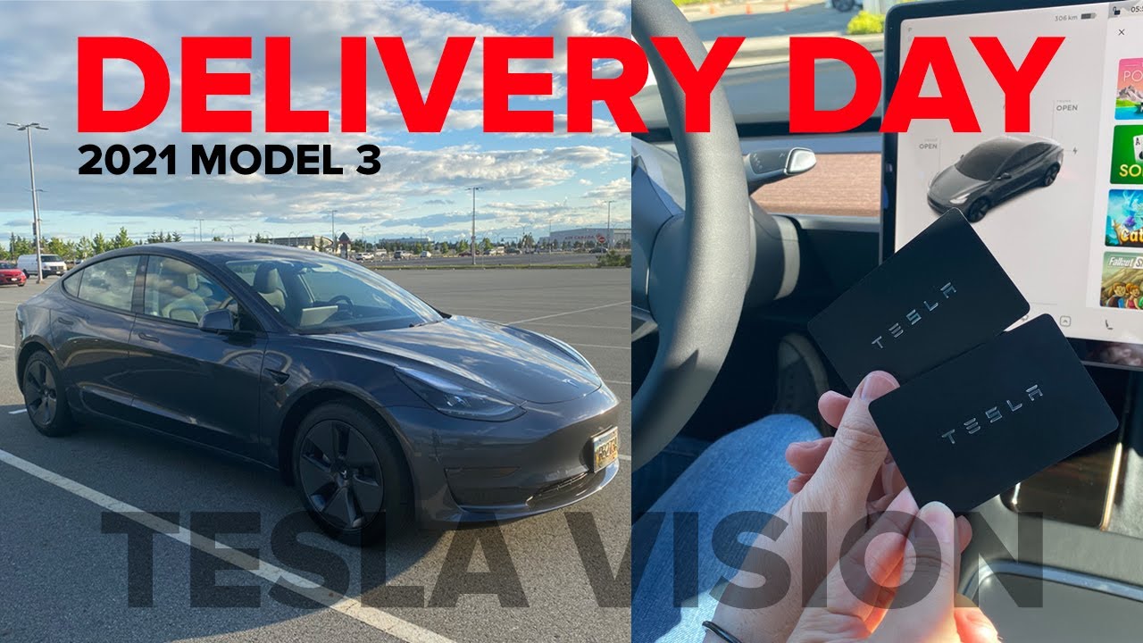 Tesla Model 3 SR+ Delivery Day in Vancouver - NO Radar | 2021 Model 3 ...