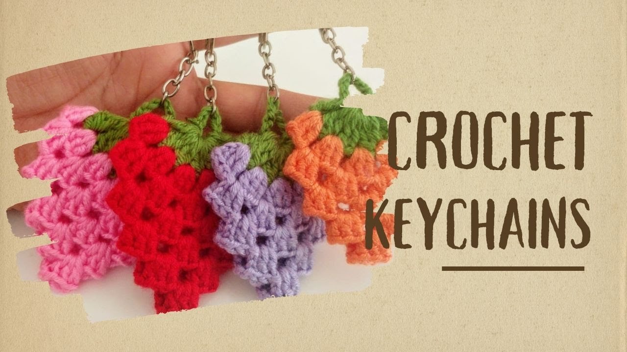 Transform Your Keys with Handmade Crochet Strawberry Keychains - YouTube