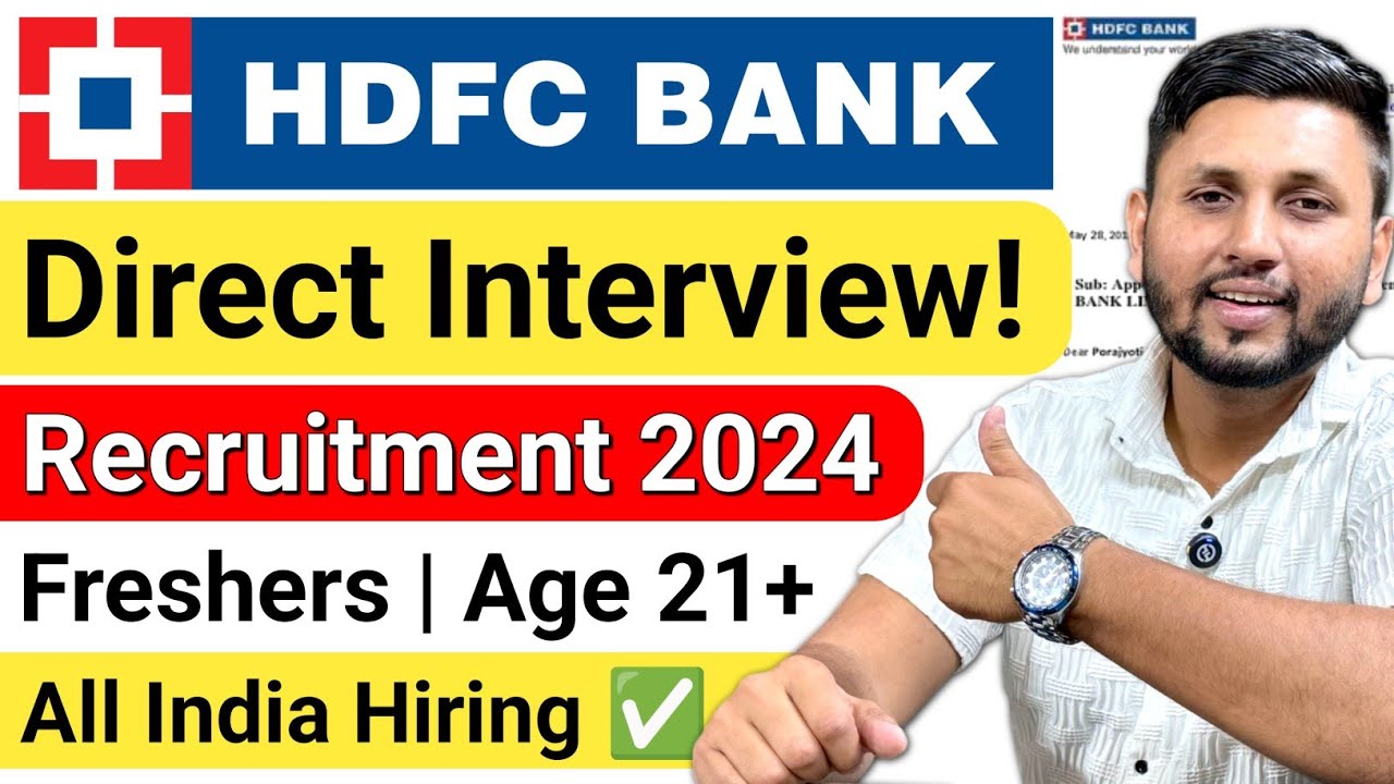 HDFC Bank Recruitment 2024 | Bank Job Vacancy 2024 | HDFC Bank Job ...