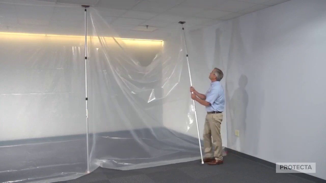 ZipWall Dust Barrier Install Demo - YouTube