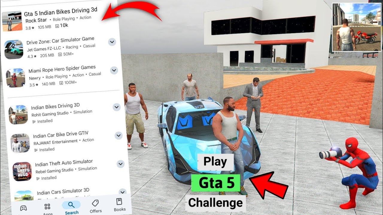 I Found GTA 5 Mod Game In Play Store - Indian Bikes Driving 3D Game ...