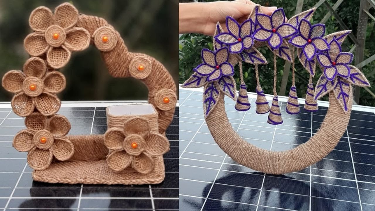 Jute Wall Decor And Showpiece || Jute Home Decor - YouTube