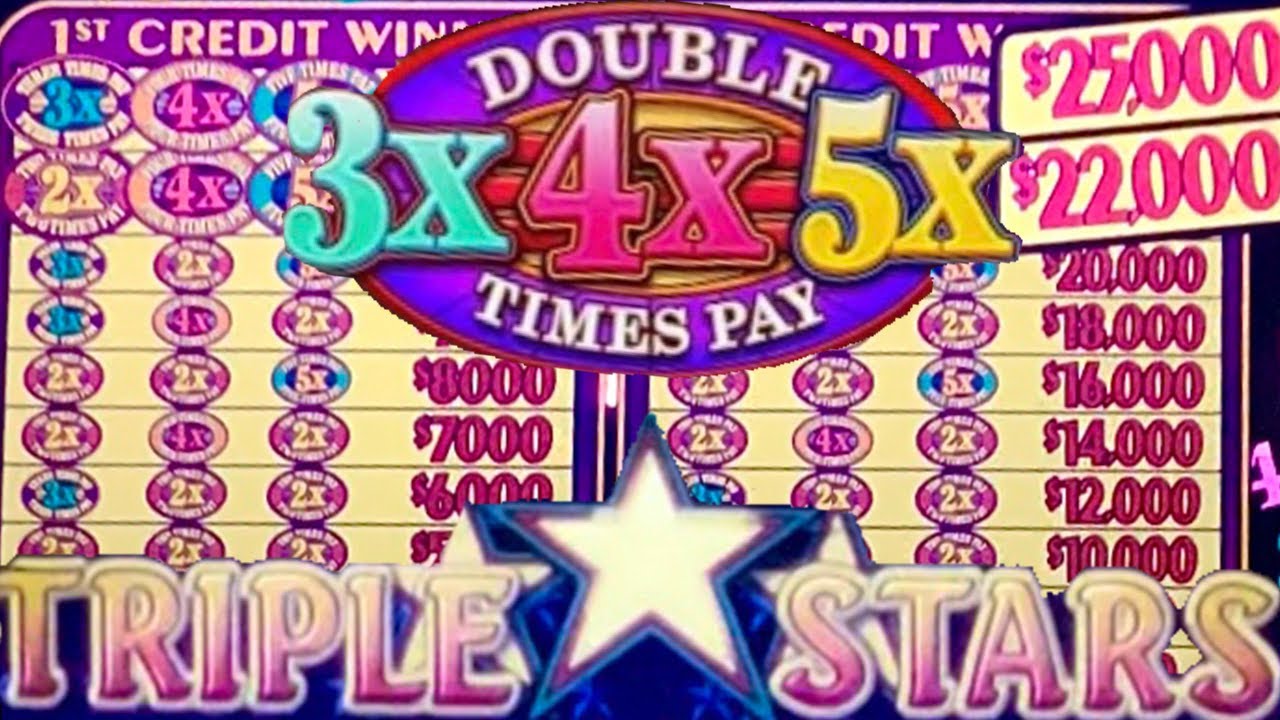 $10/Spins Double 3X4X5X Times Pay and $2 denom Triple Stars Slots - YouTube