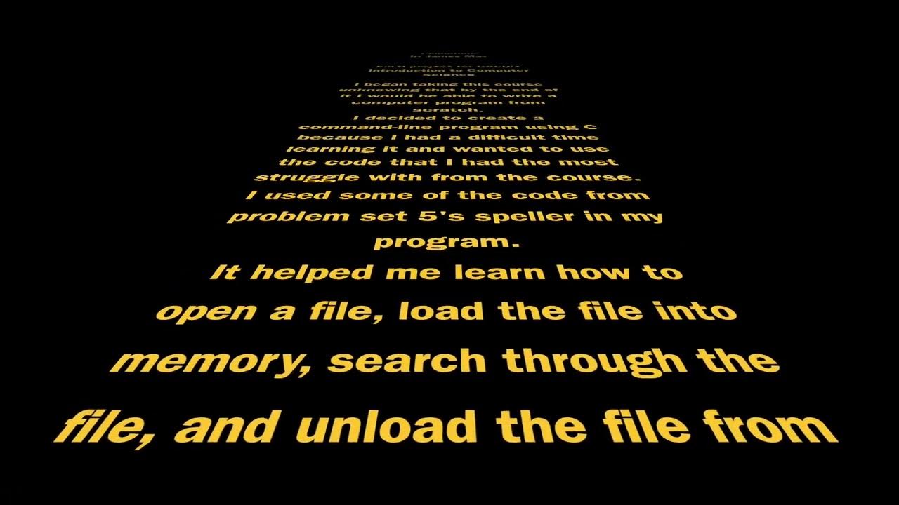 cs50x intro to comp sci final project - YouTube