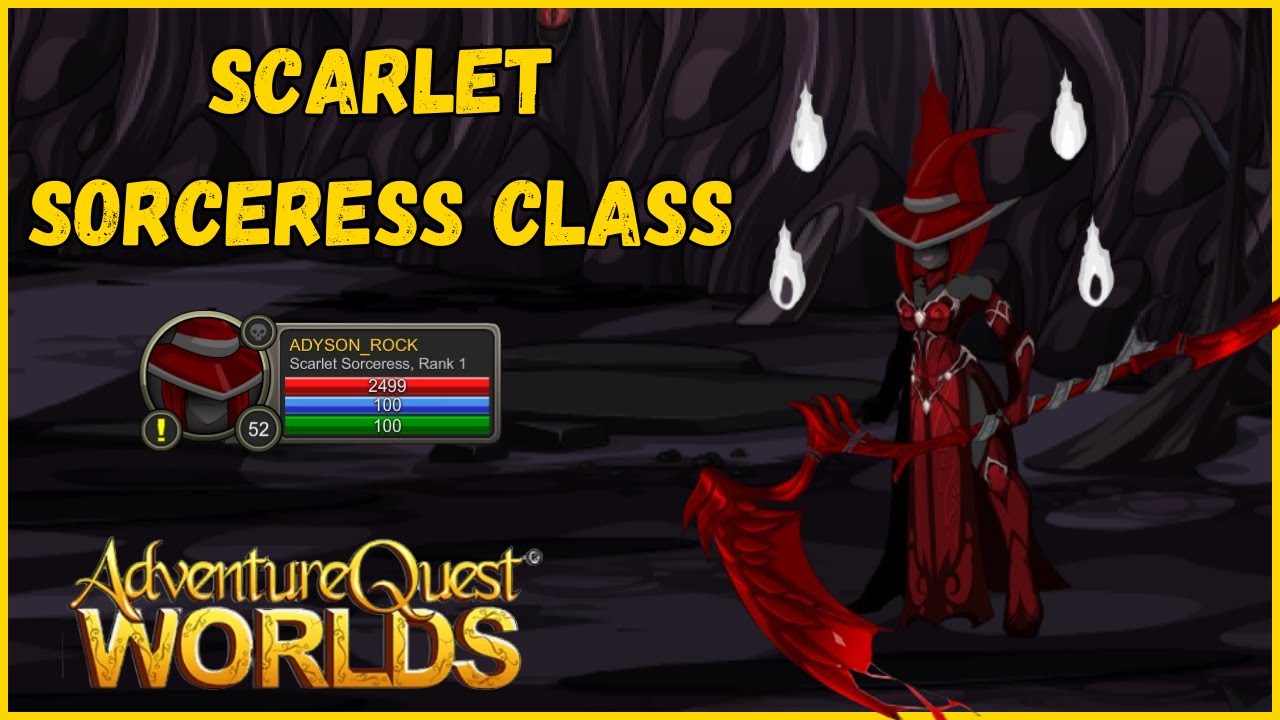AQ WORLDS SCARLET SORCERESS CLASS - SERÁ QUE É BOA? - YouTube