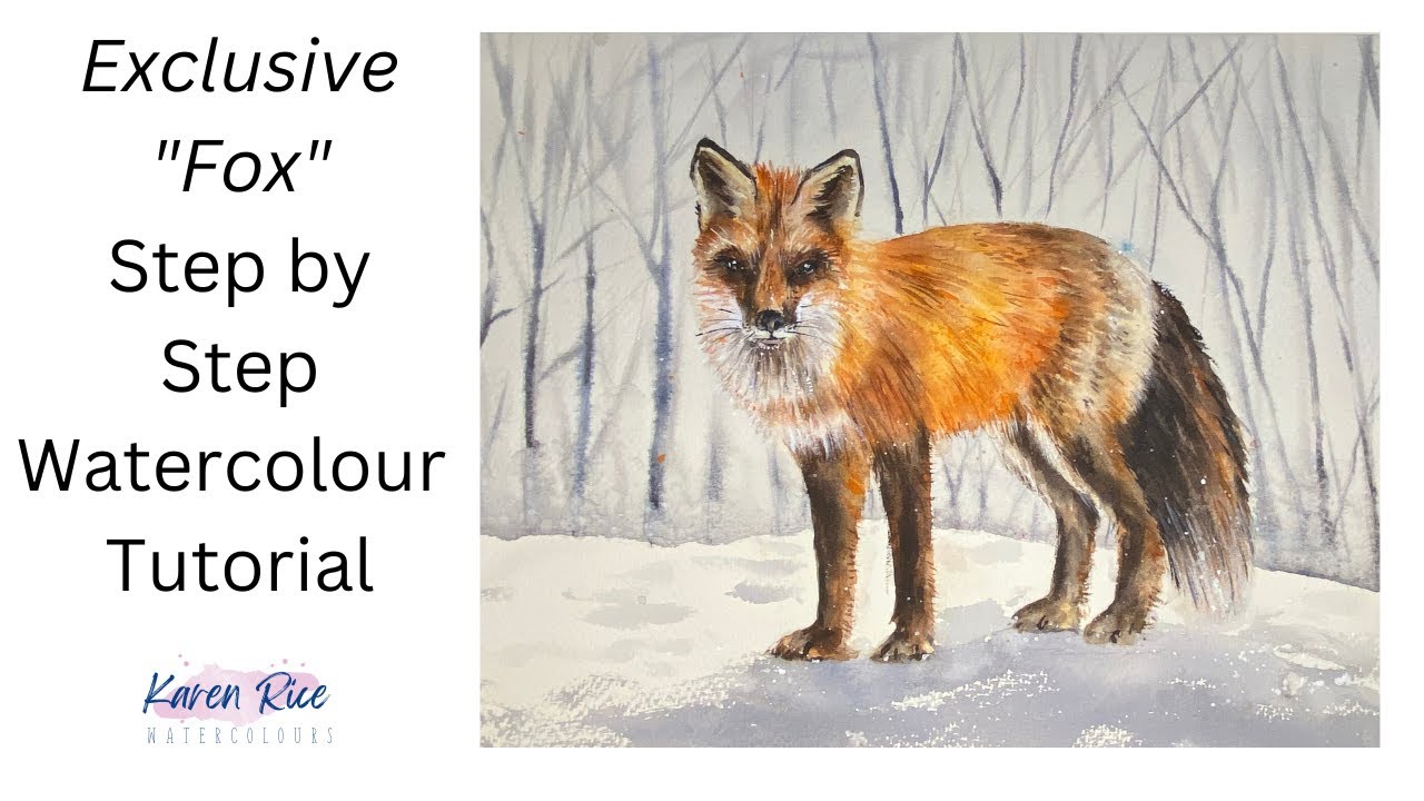 Exclusive Step By Step Fox Painting Watercolour Tutorial - YouTube