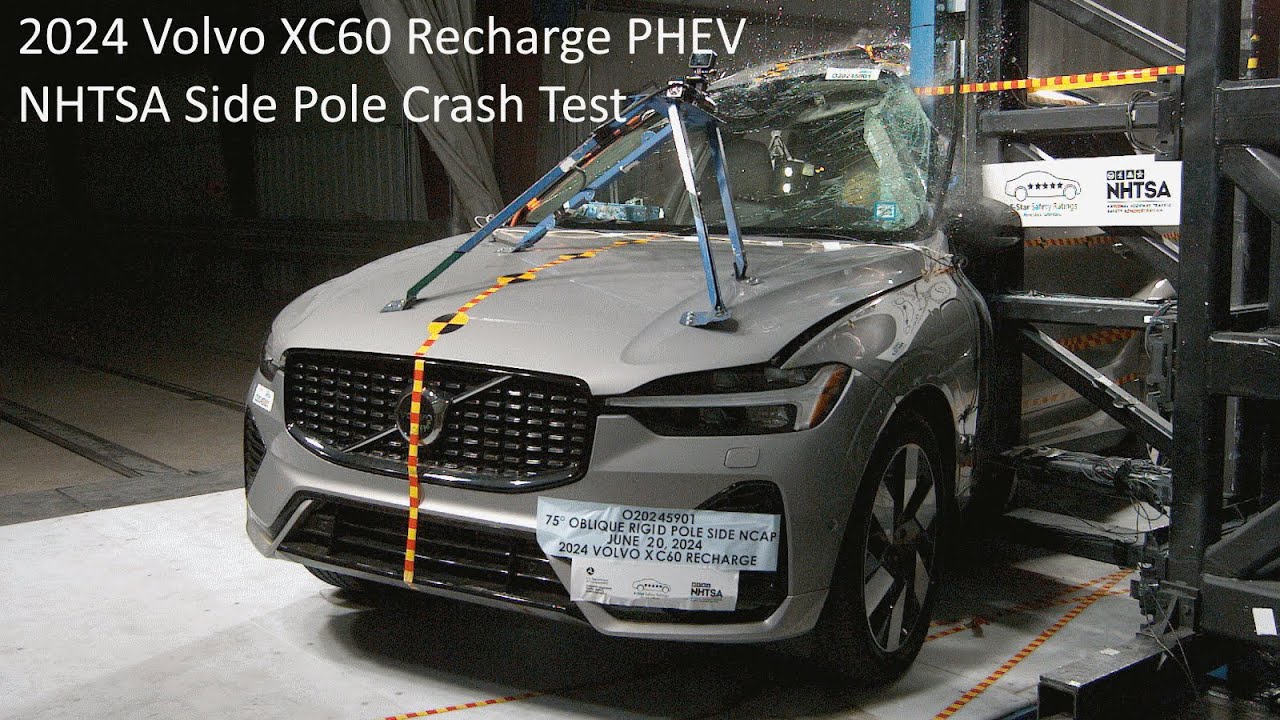 2018-2026 Volvo XC60 Recharge T8 (PHEV) NHTSA Side Pole Crash Test ...