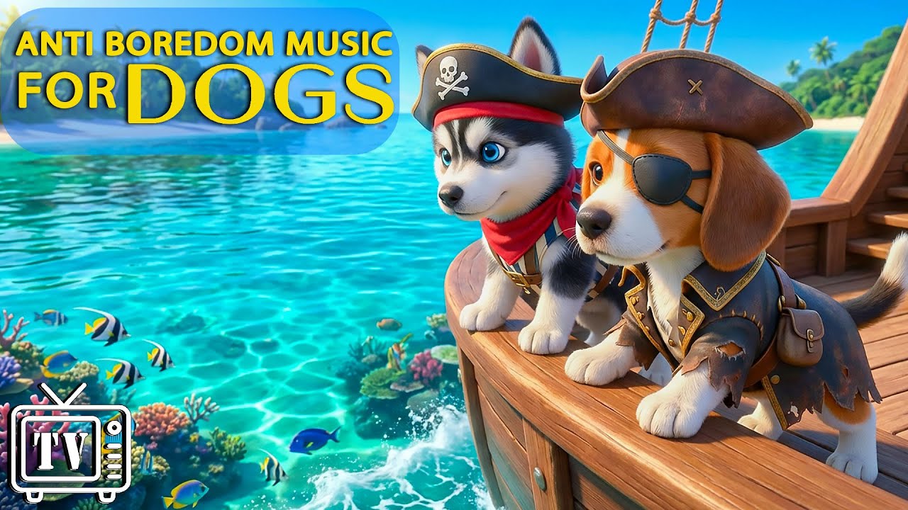 Dog Cartoons for Dogs: All Day Anti Boredom Music for Dogs | Calming ...
