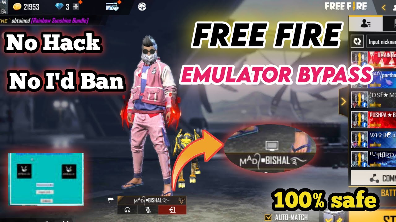 EMULATOR BYPASS FREE FIRE| HOW TO BYPASS EMULATOR FREE FIRE| PC ...