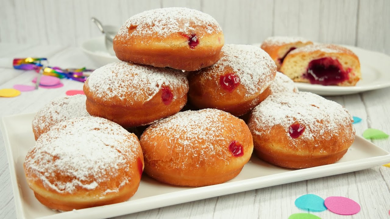 Berliner | Berliner Pfannkuchen | Krapfen für Fasching & Karneval - YouTube
