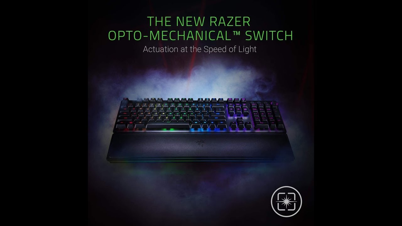 Razer Huntsman Elite: Opto-Mechanical Switch Leatherette Wrist Rest 4 ...