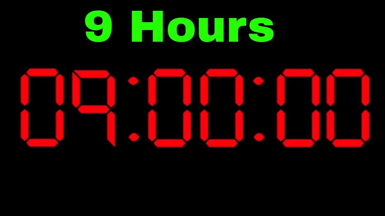 9 Hour Alarm with Music - Countdown Timer - YouTube